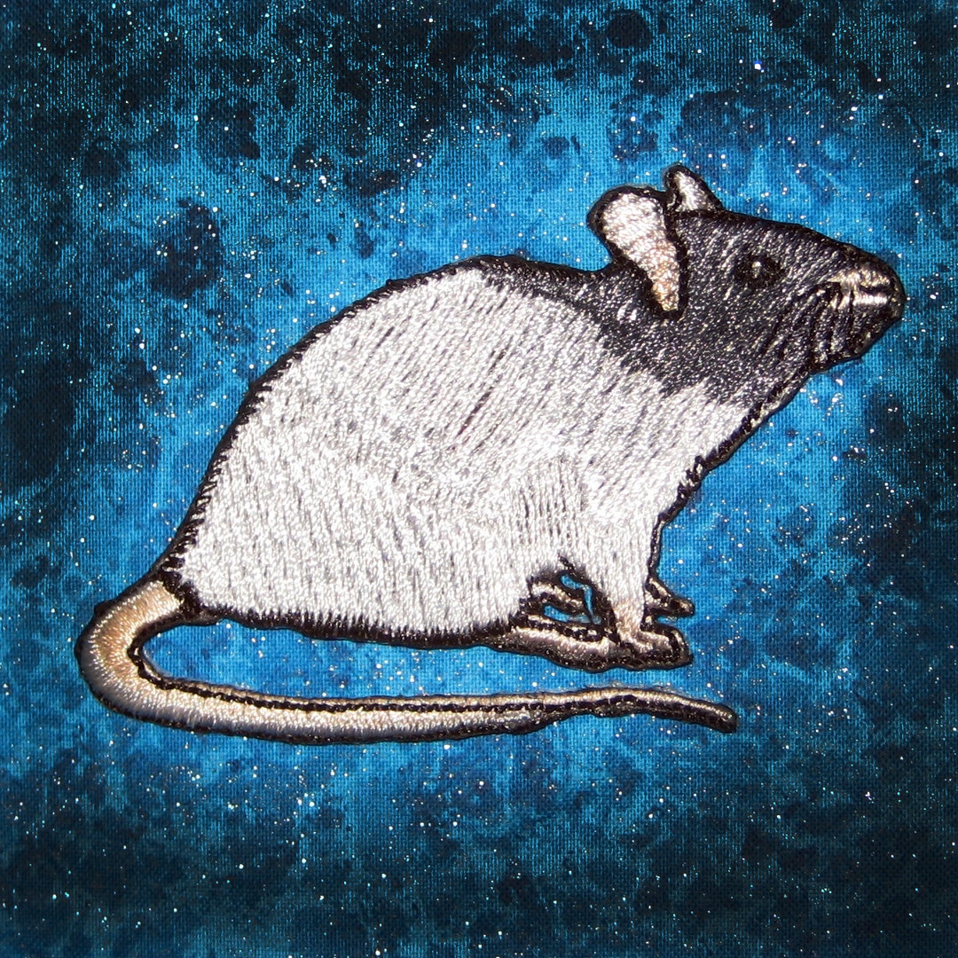 Fancy Black Hooded Rat Steam Punk Iron on Patch - Etsy