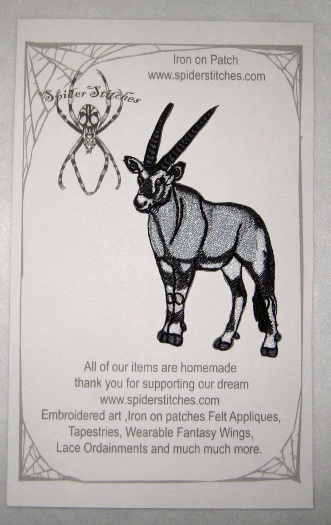Oryx Gemsbok Gemsbuck Antelope Oryx Iron on Patch - Etsy