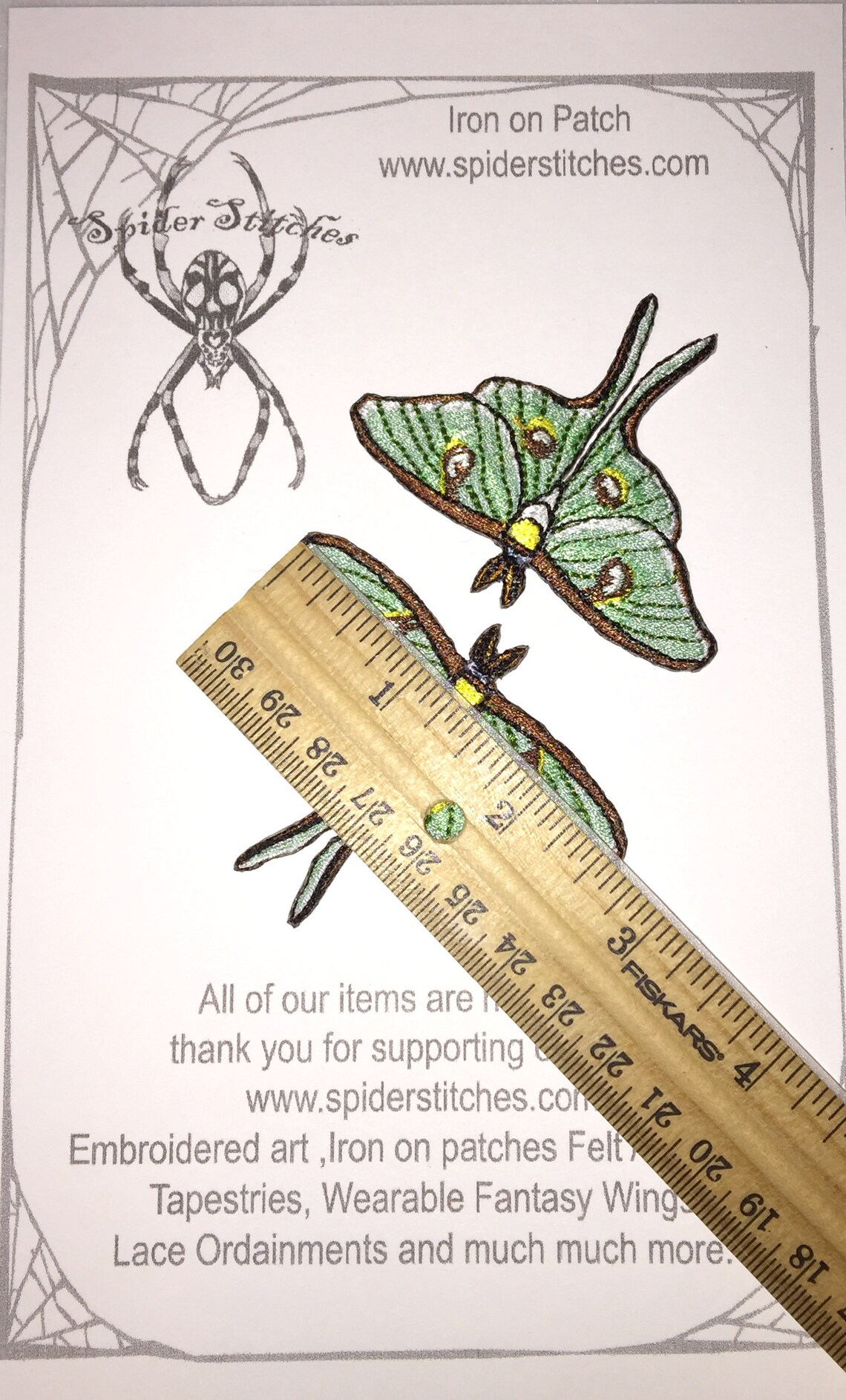 Pair Sage Green Luna Moth Actias Luna Iron on Patch Small - Etsy