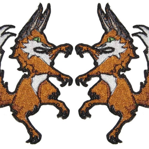 Epic Medieval Renascence Red Fox Crest Heraldic Heraldry Iron - Etsy