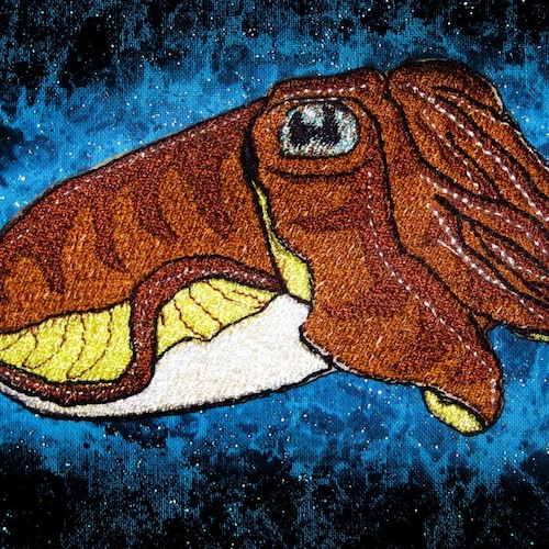 Natural Nautilus Color Cuttlefish Iron on Patch - Etsy