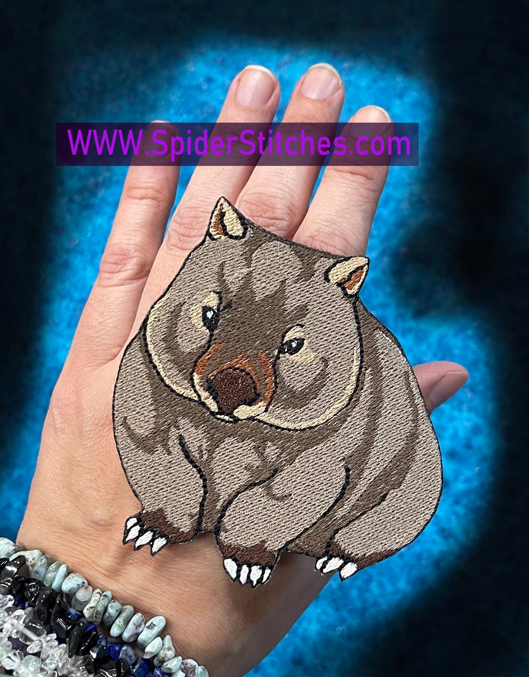 Wombat Iron-on Patch: Embroidered Marsupial Applique - Etsy