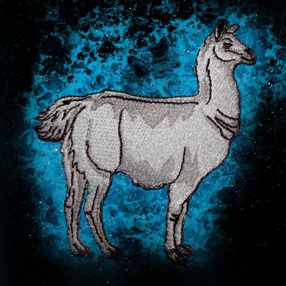 Epic Silver Grey Llama Lama Glama Iron on Patch - Etsy