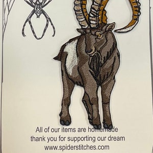 Siberian Pamir Ibex Iron on Patch Goat - Etsy