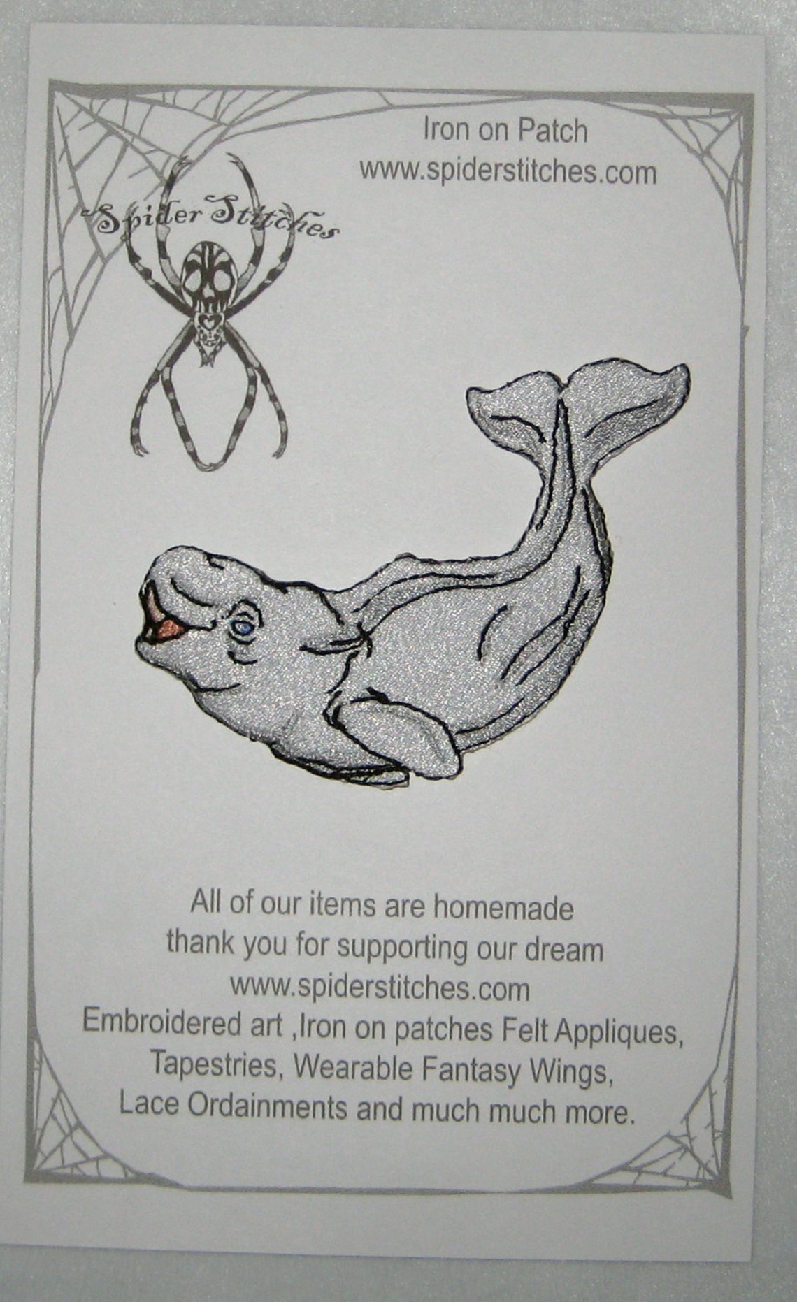 Beluga Whale Iron on Patch - Etsy