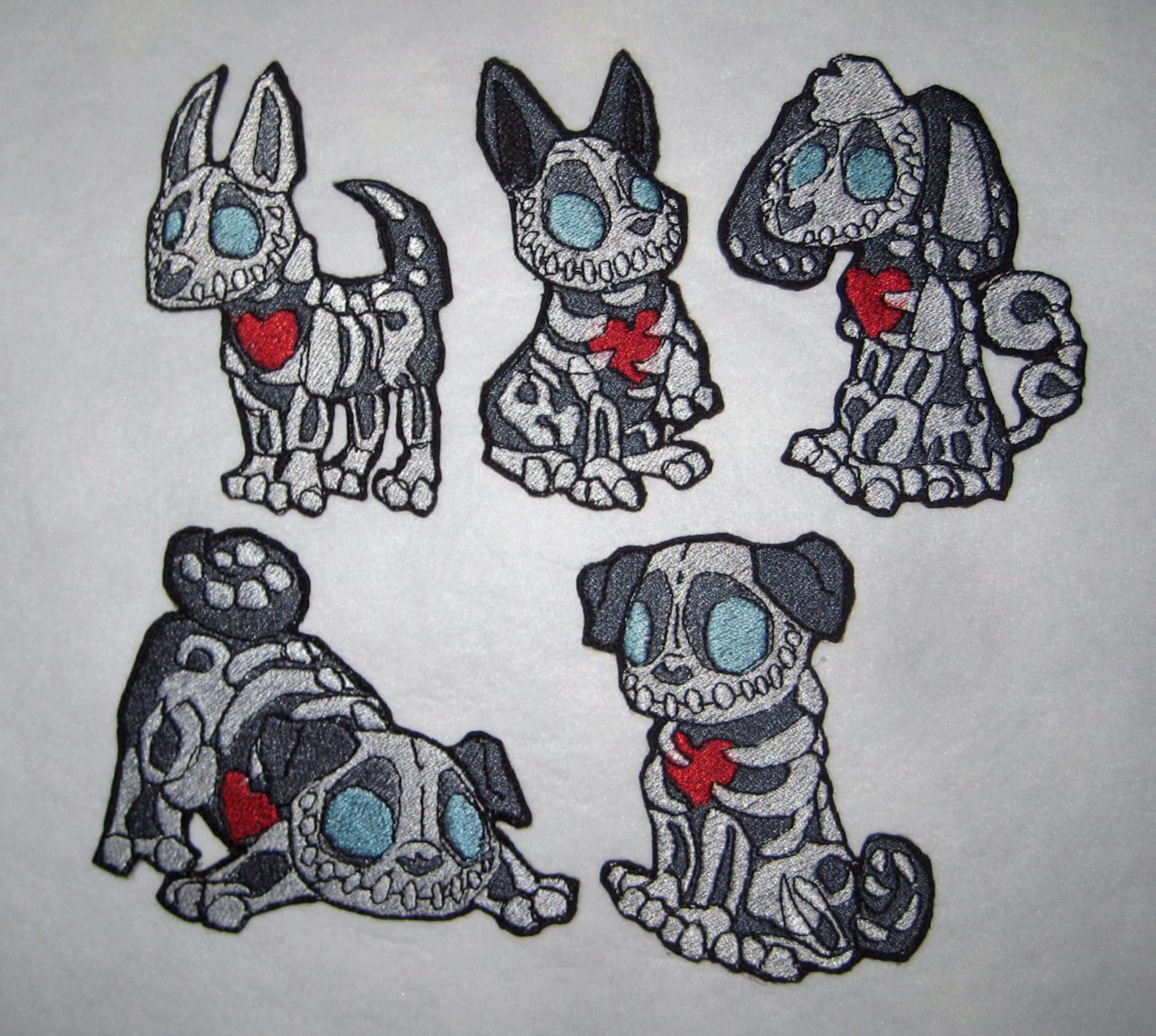 Skeleton Bone Dog Pembroke Welsh Corgi Iron on Patch | Etsy