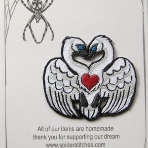 Self Love 2 Headed Swan Sigil Crest Heraldic Heraldry Iron on Patch - Etsy