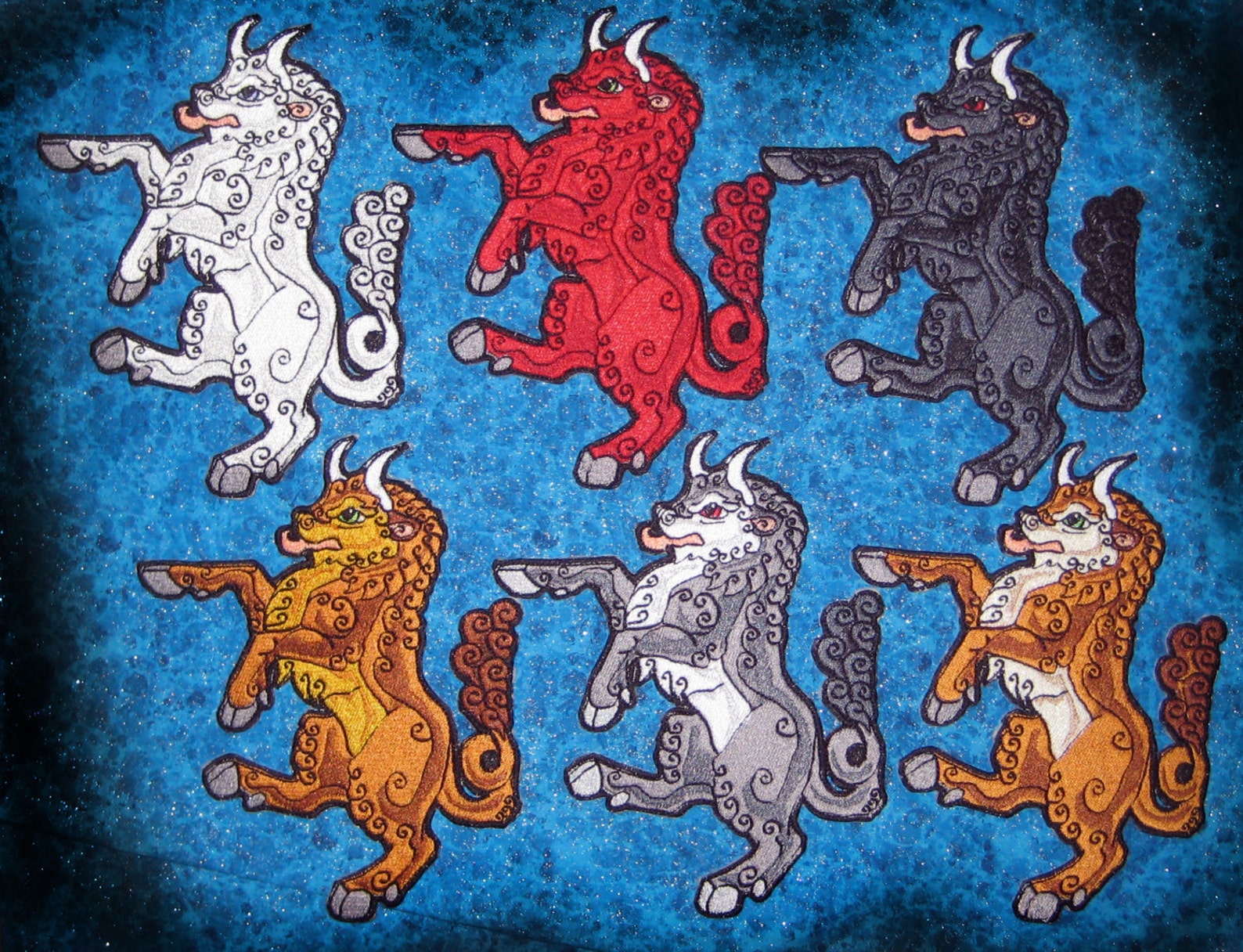 Giant Rampant Bull Heraldic Heraldry Iron on Patch Many Color - Etsy