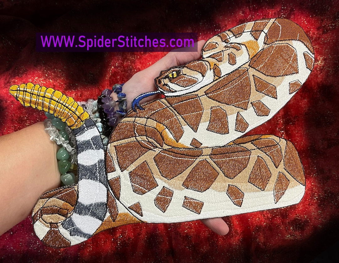 Huge Texas Western Diamondback Rattlesnake Iron on Patch Rattle Snake Patches Reptile Diamond ...