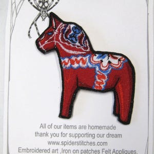 Cute Dala Horse Iron on Patch Sew on Applique Embroidered Dalarna ...