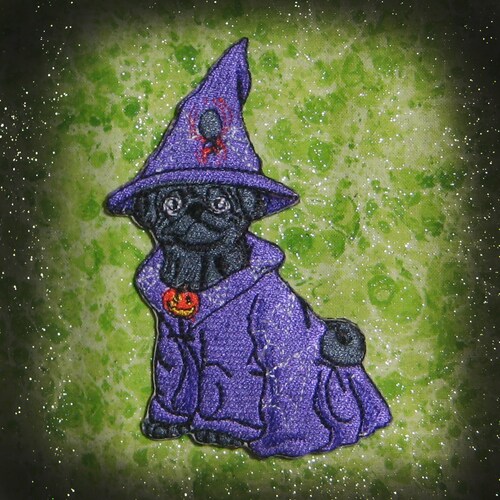 Skeleton Bone Dog Pug Iron on Patch - Etsy