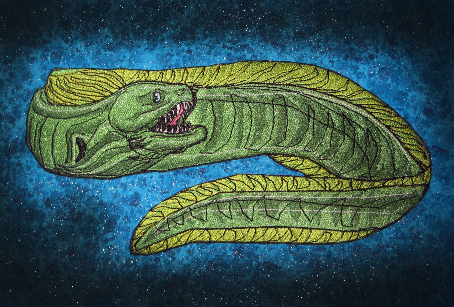 Green Moray Eel Drawing