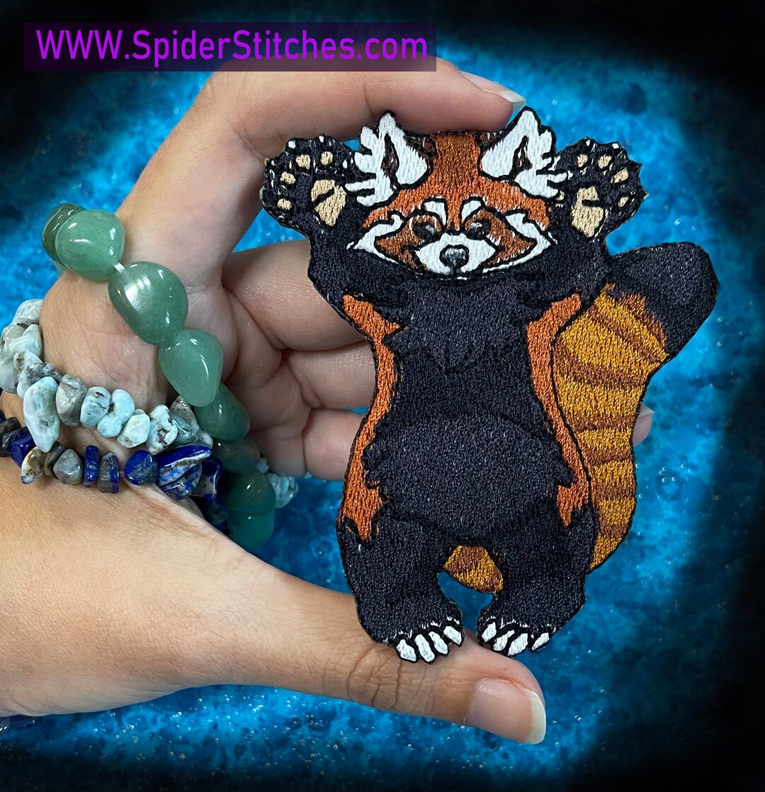 Cute Fluffy Red Panda Iron on Patch Applique Sew on Animal Patch - Etsy