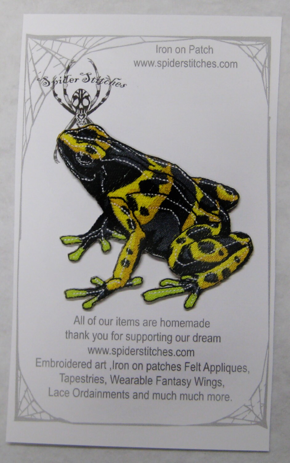 Poison Arrow Yellow Bumble Bee Leucomela Dart Frog Iron on Patch - Etsy
