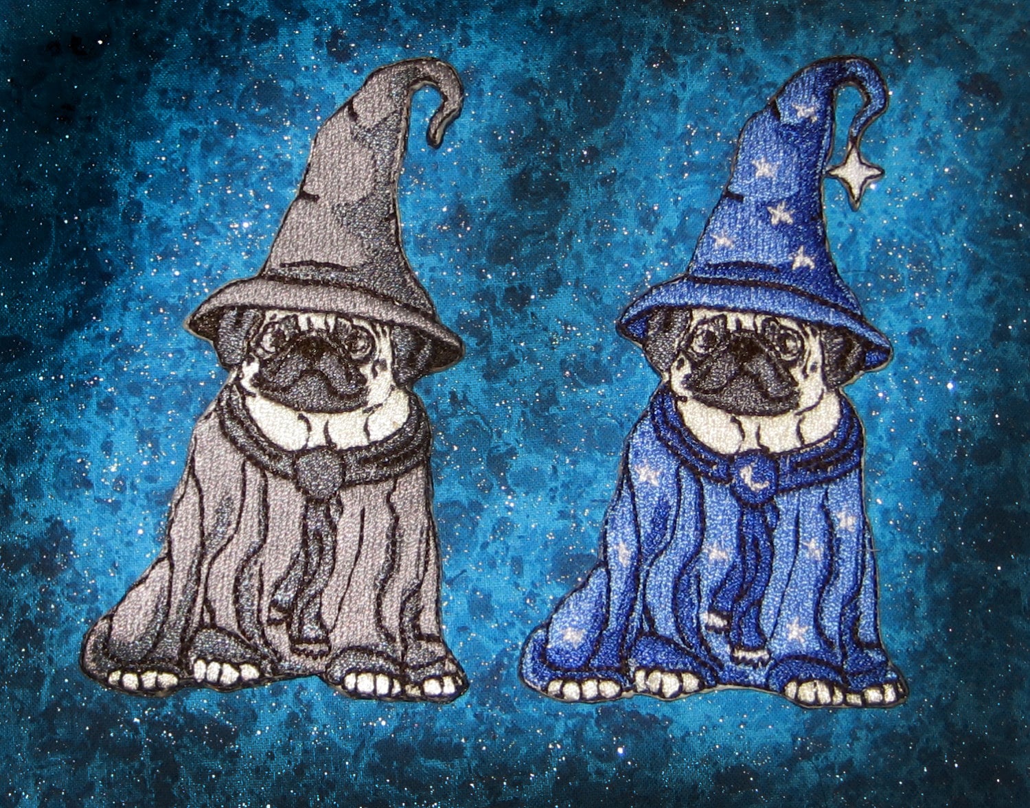 Epic Merlin Wizard Fawn Pug Dog Crest Heraldic Heraldry Iron - Etsy