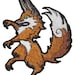 Epic Medieval Renascence Red Fox Crest Heraldic Heraldry Iron on Patch ...