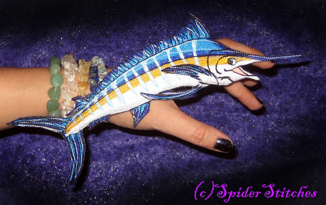 Atlantic Blue Marlin Fish Iron on Patch - Etsy