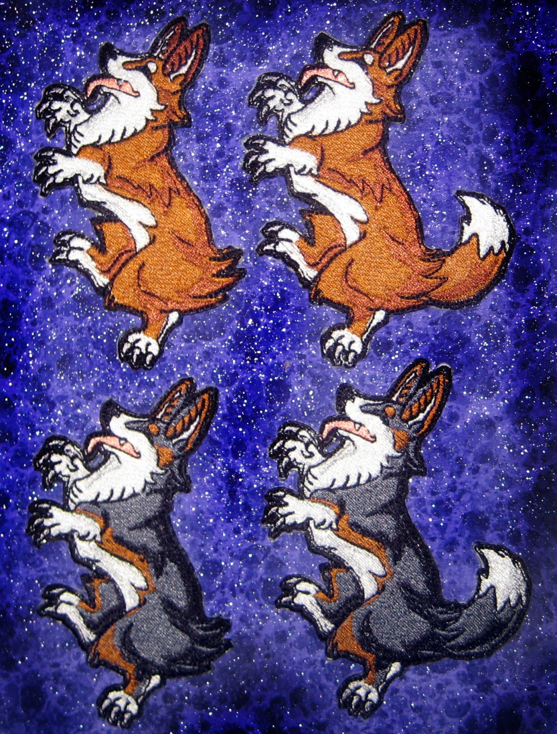 Heraldry Corgi Rampant Pair Pembroke or Cardigan Welsh Epic Dog Iron on ...