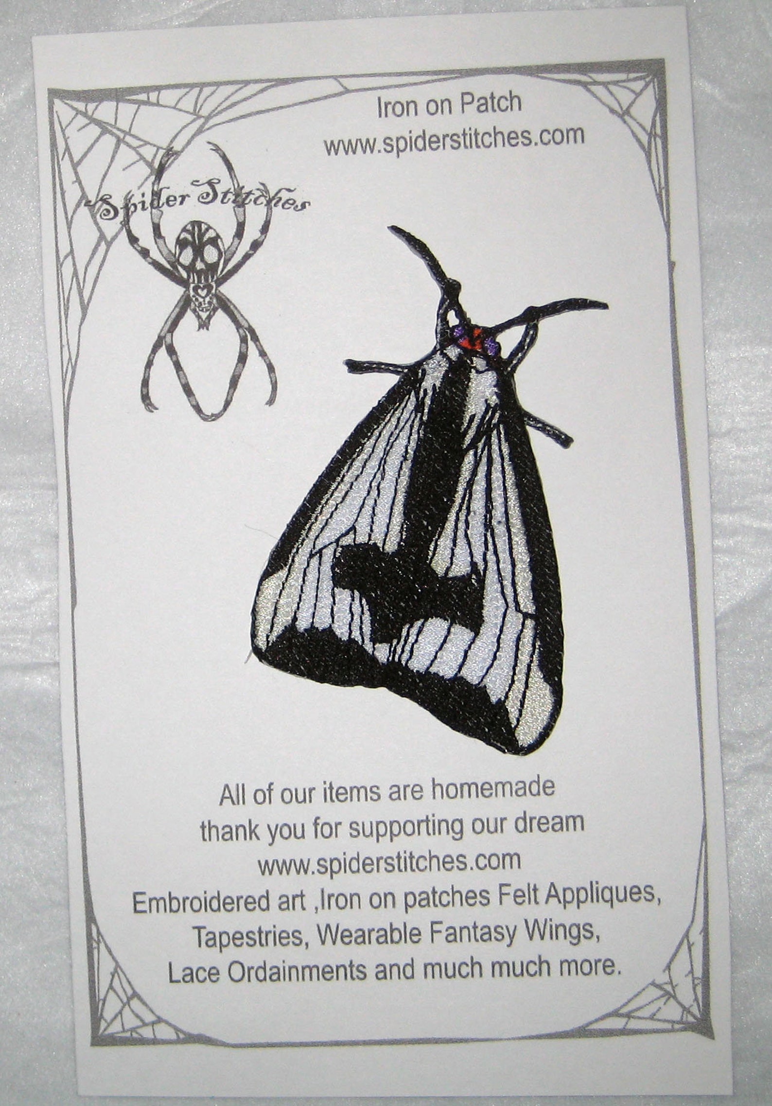 Upside Down Gothic Cross Moth Haploa Clymene Iron on Patch - Etsy