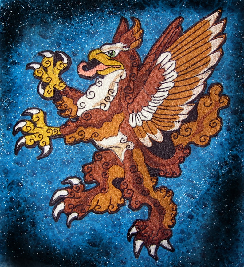 Giant Rampant Griffin Heraldic Heraldry Iron on Patch Many - Etsy