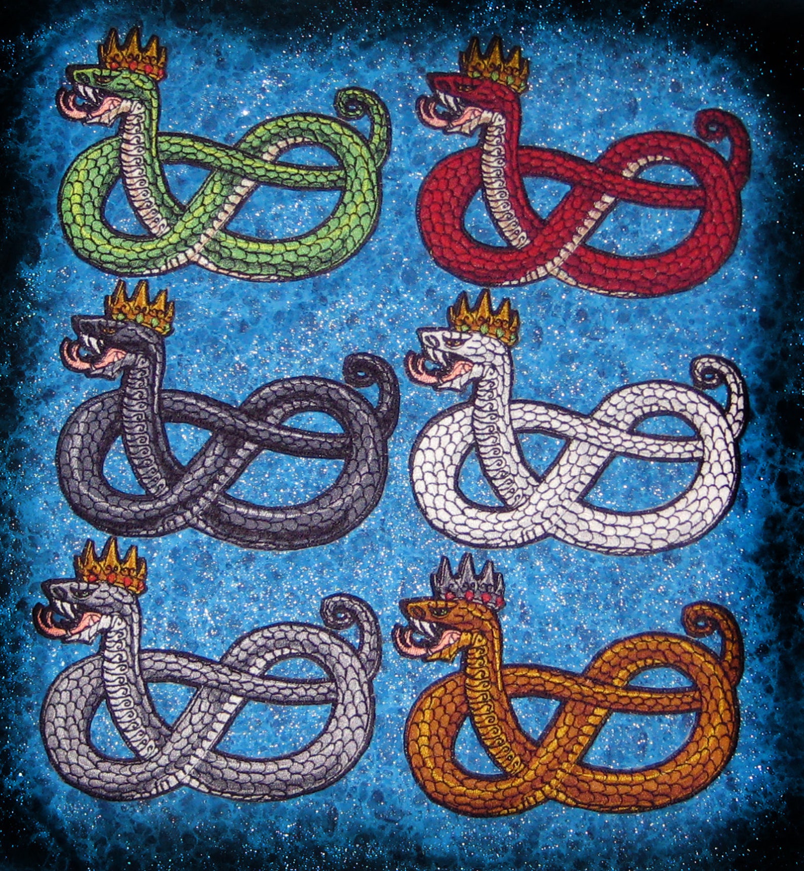 HUGE King Adder Snake Heraldic Heraldry Iron on Patch Many - Etsy