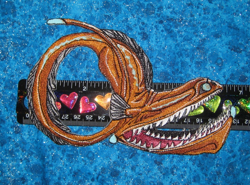 Glowing Deep Sea Gulper Eel Fish Iron on Patch - Etsy