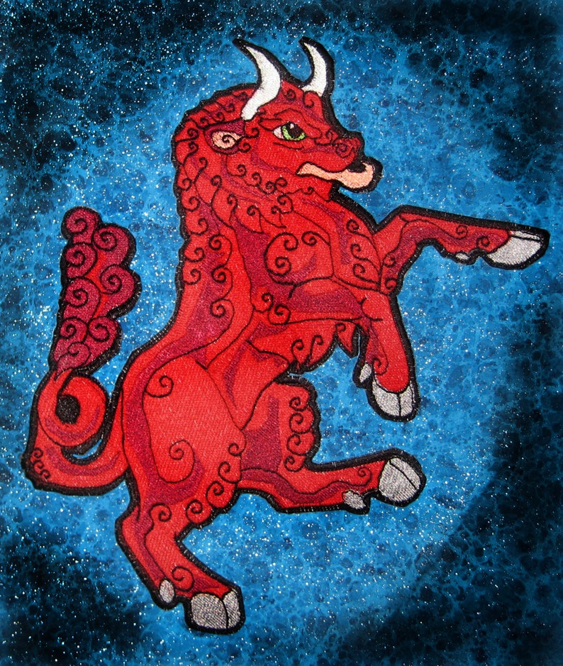 Giant Rampant Bull Heraldic Heraldry Iron on Patch Many Color - Etsy