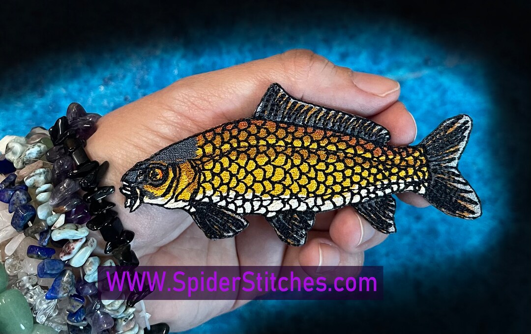 Common Carp Eurasian Carp European Carp Fish Iron on Patch Cyprinus ...