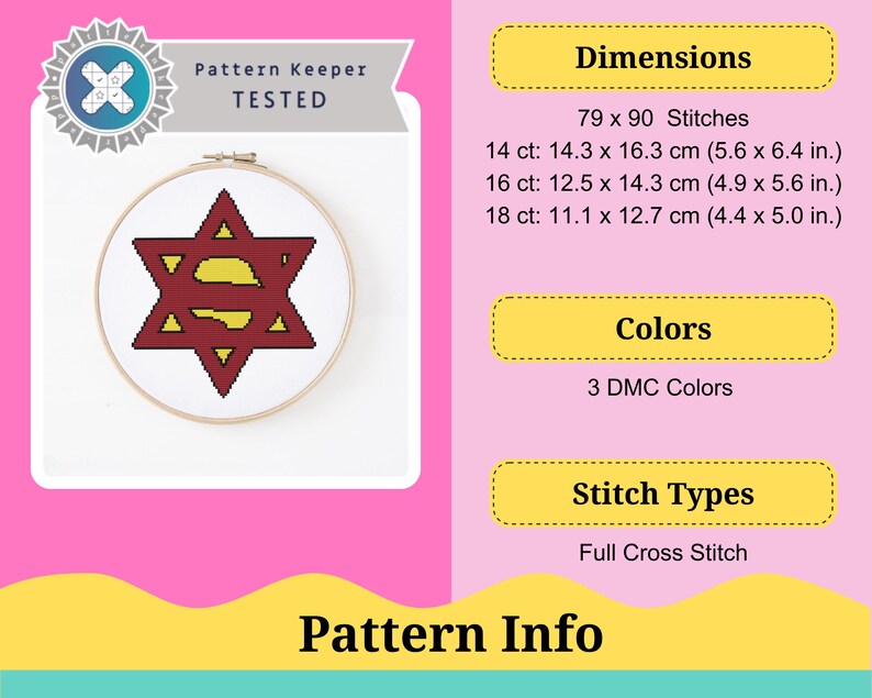 Super Jew Cross Stitch Pattern, Home Decor Cross Stitch Pattern. Jewish ...