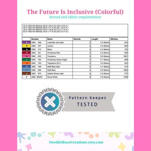 Equality Cross Stitch, the Future is Inclusive Cross Stitch, LGBTQ ...