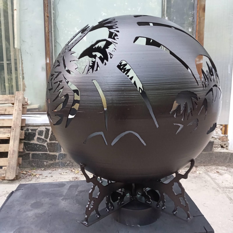 Dragon Fire Pit Sphere: 20" Sculpted Steel Outdoor Firepit - Etsy