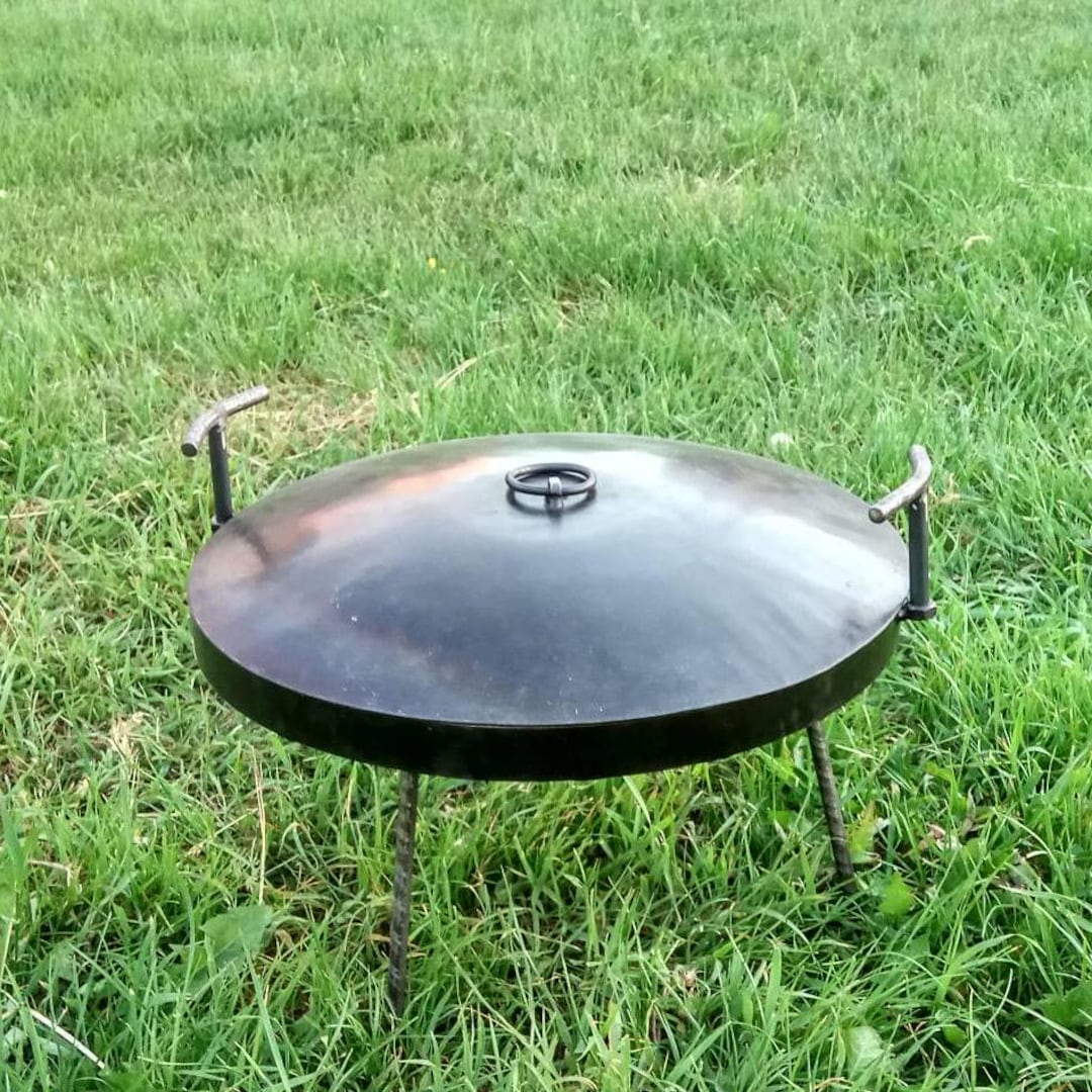 28" (70см) Personalized Cowboy Wok, Custom Camp Fire Skillet, Carbon ...