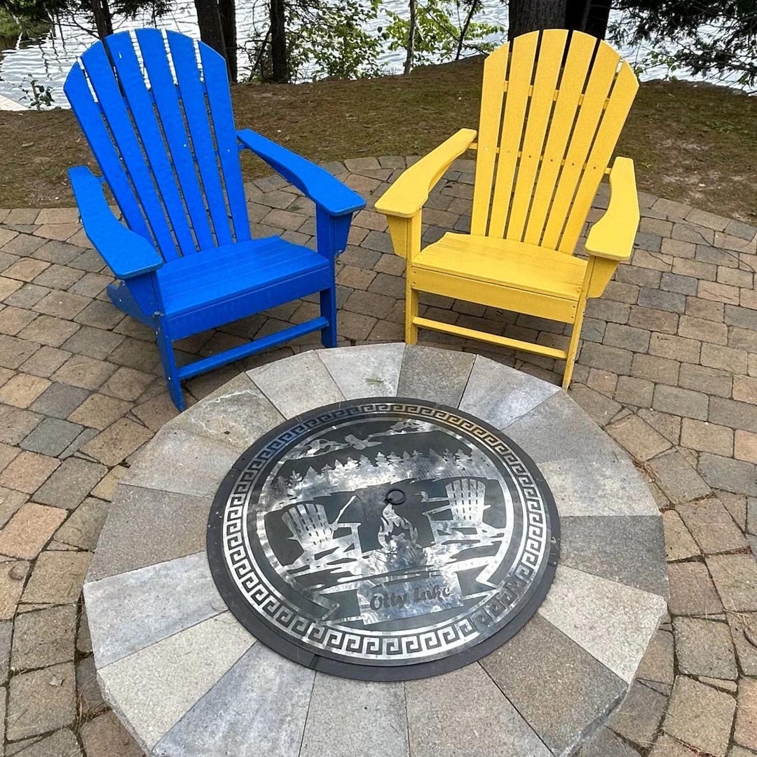 Custom Engraved Fire Pit Lid: Personalized Steel Firepit Cover - Etsy UK
