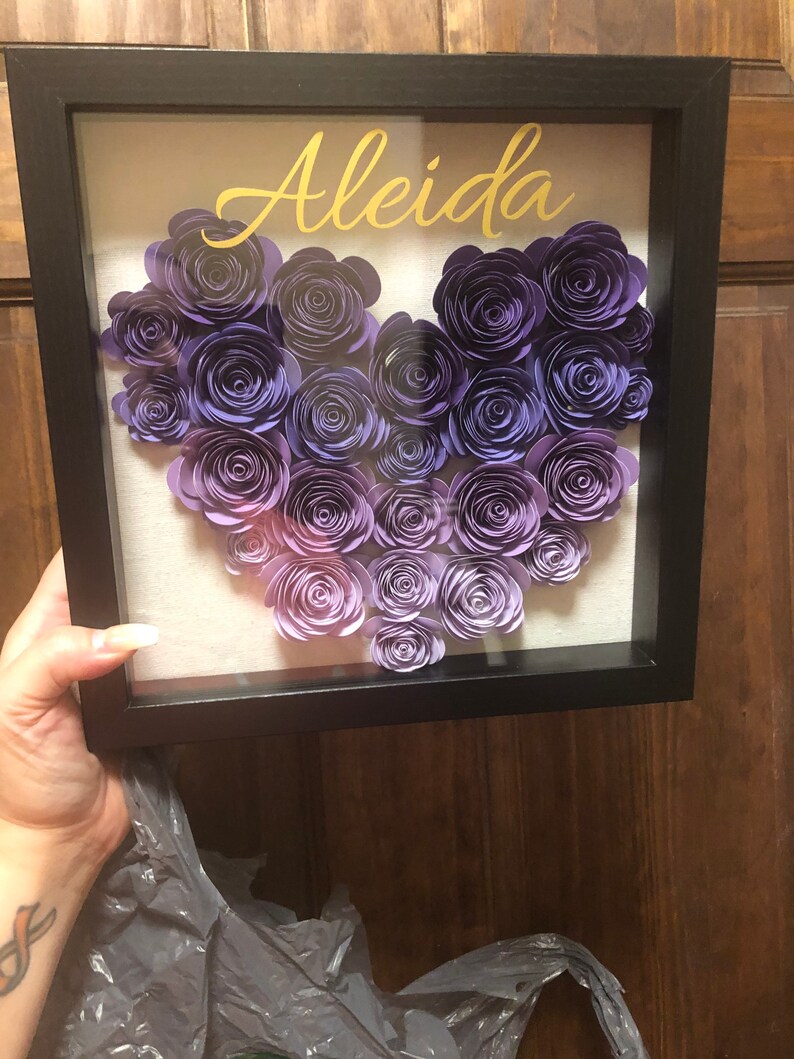 Personalized Heart Shaped Shadow Box - Etsy