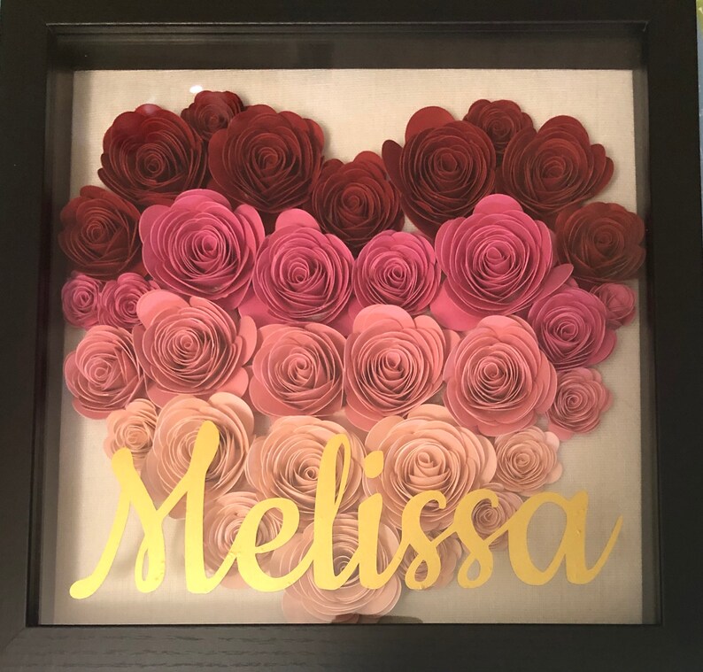 Personalized Heart Shaped Shadow Box - Etsy