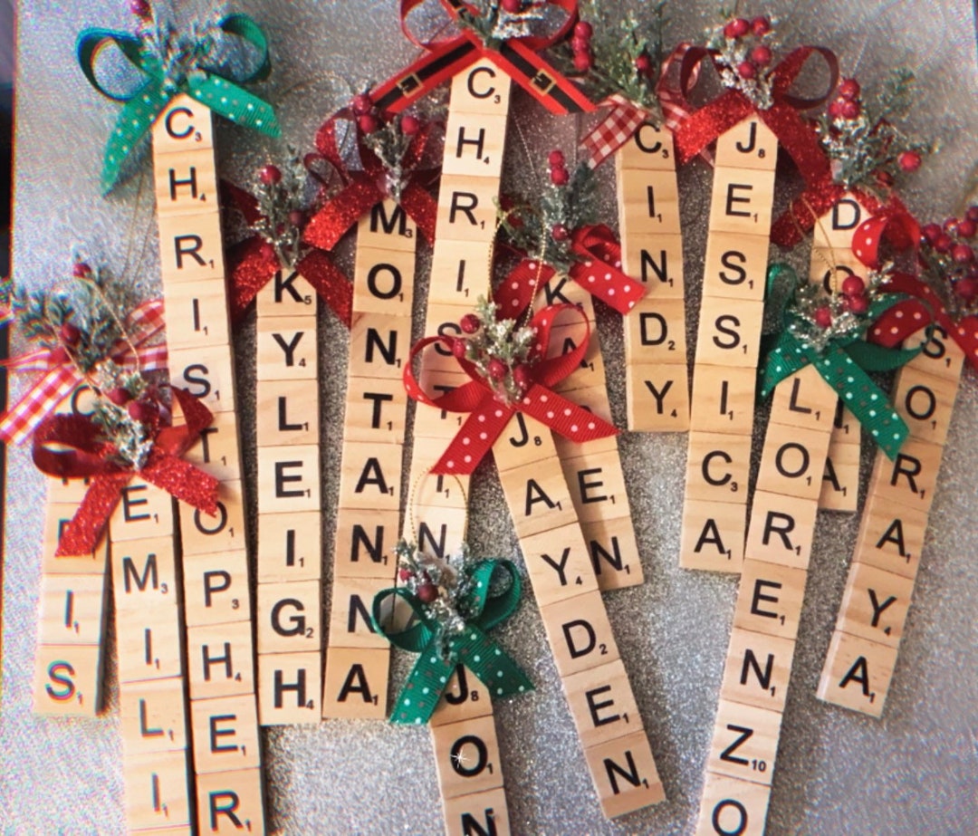 Scrabble Christmas/holiday Ornament/gift Tag - Etsy