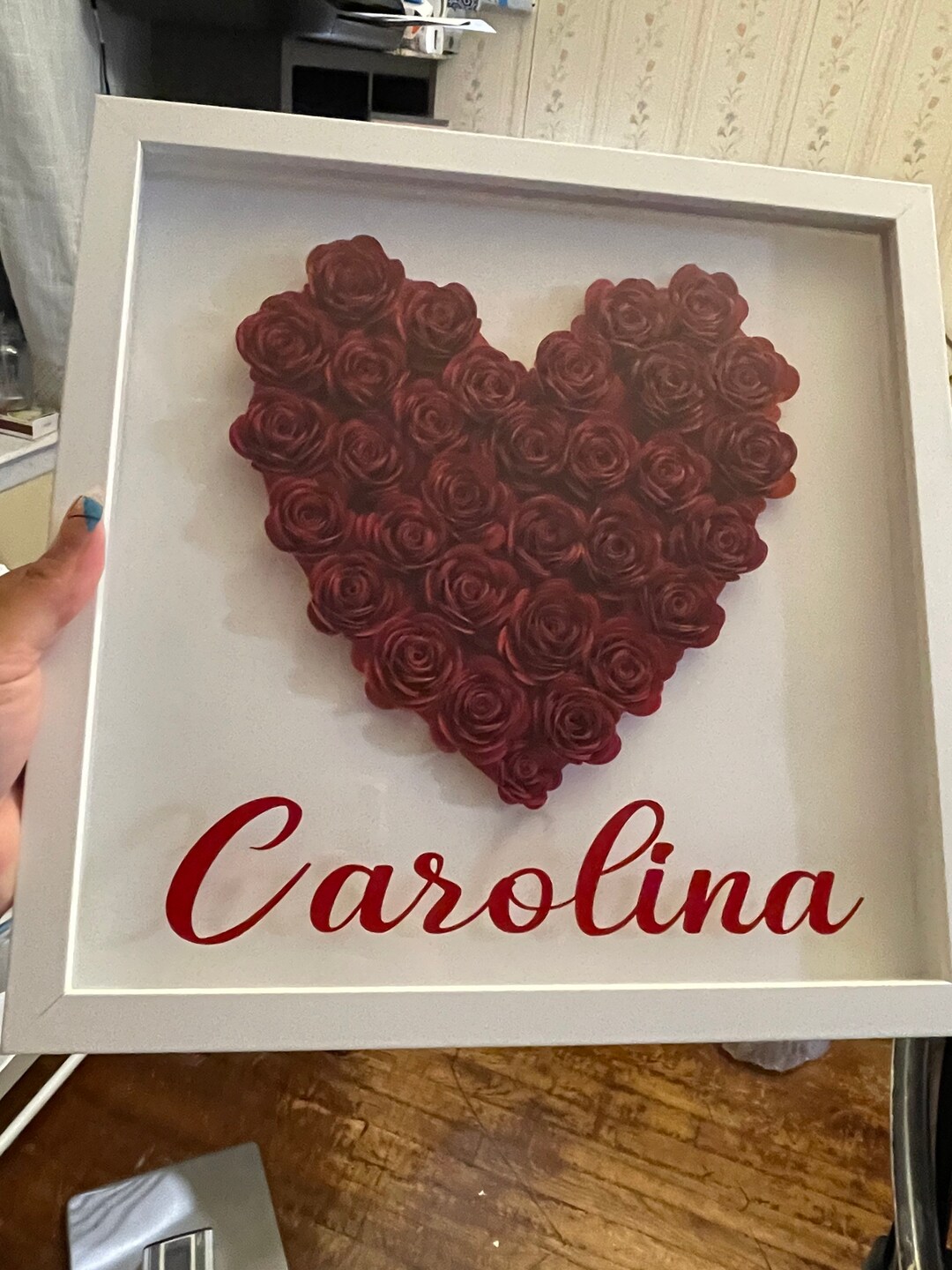 Personalized Heart Shaped Shadow Box - Etsy