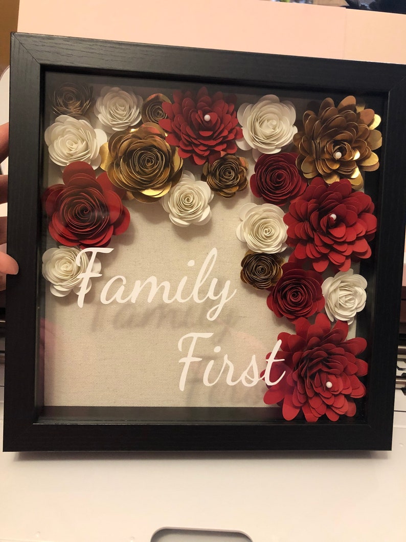 Paper Flower Shadow Box Frame - Etsy