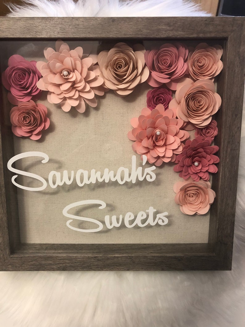 Paper Flower Shadow Box Frame - Etsy