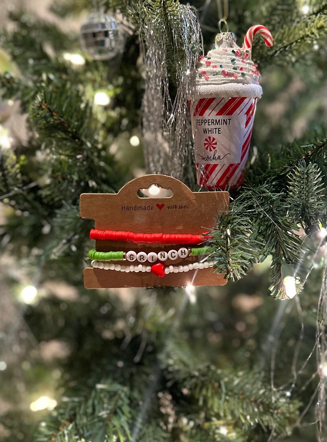 GRINCH Bead Bracelet Stack - Etsy