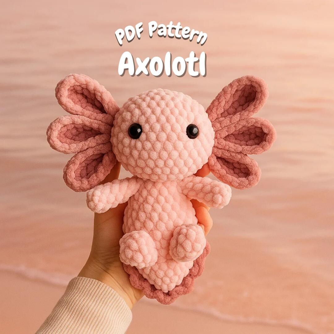 Crochet Pattern Axolotl in English | PDF Pattern | Amigurumi Pattern ...