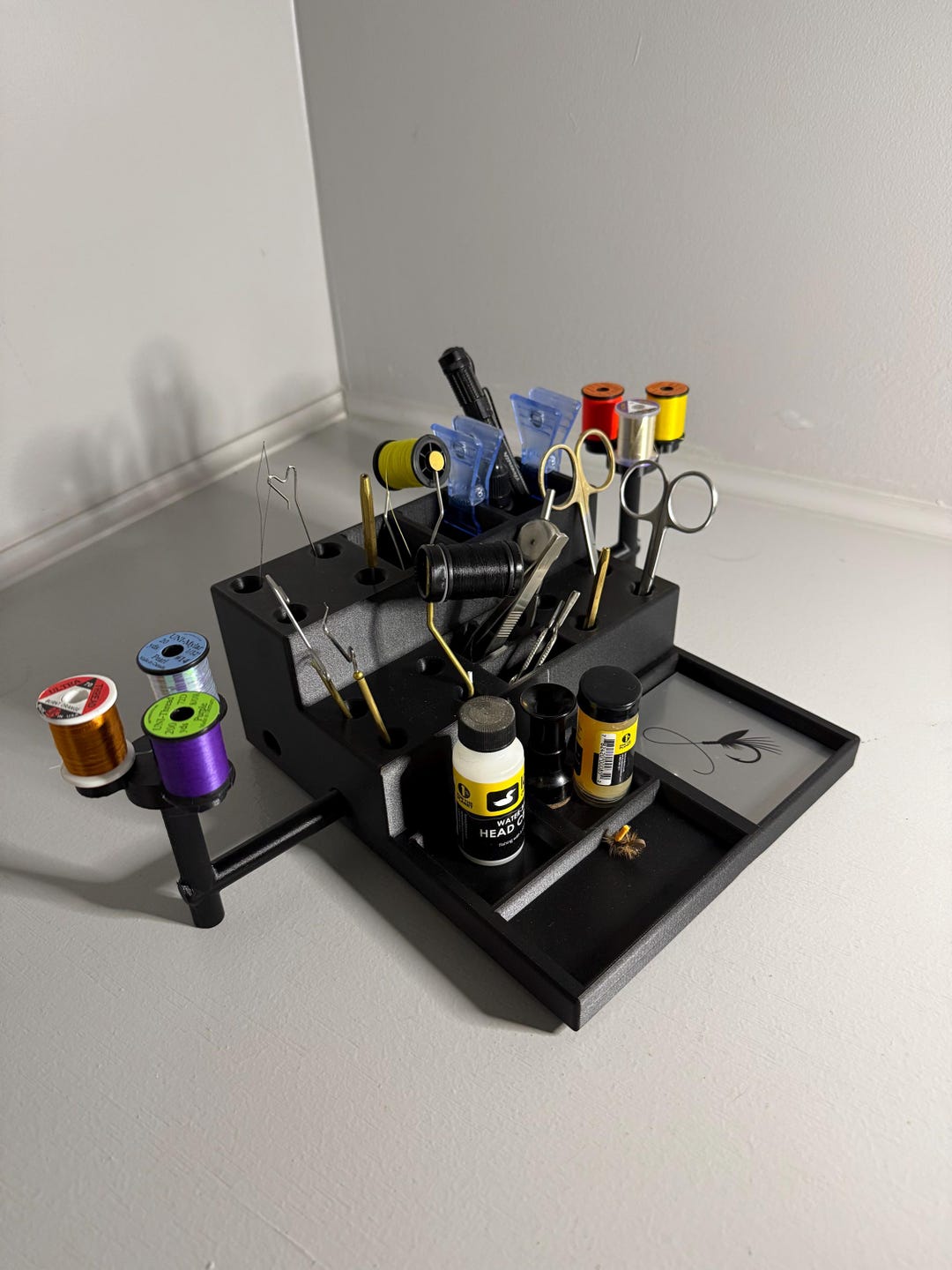 Fly Tying Desk Organizer: Magnetic Tray, Thread Accessory Holders - Etsy