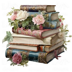 12 Victorian Old Books Clipart Images - Etsy