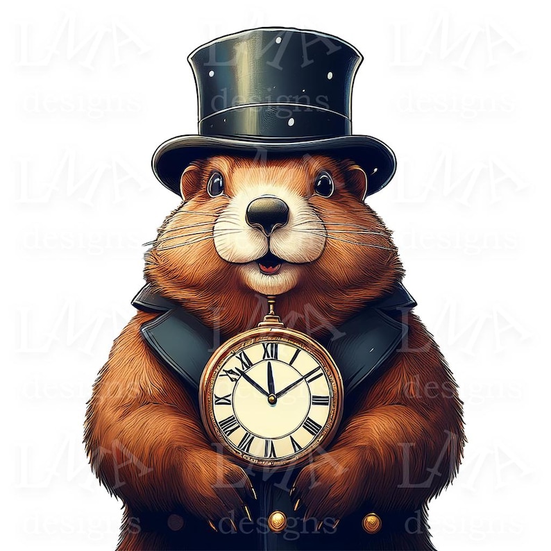 10 Groundhog Day Clipart Images - Etsy