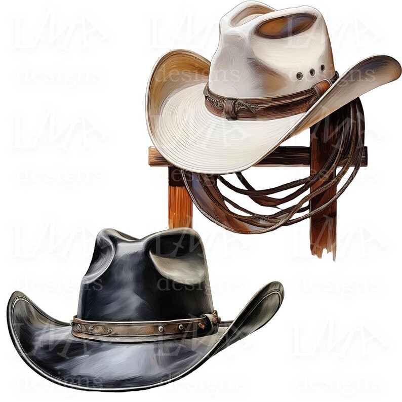 20 Cowboy and Cowgirl Hats – Set 1 - Clipart Images - Etsy