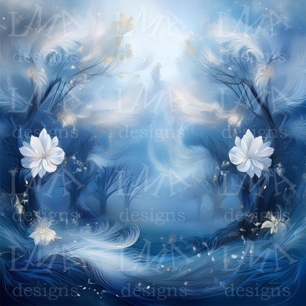 10 Fantasy Backgrounds Blues Clipart Images – Set 1 - Etsy