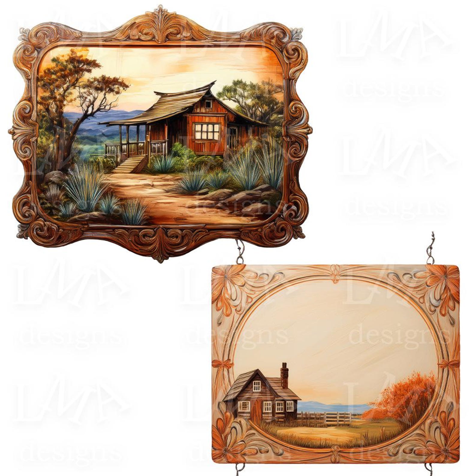14 Western Plaques - Clipart Images - Etsy