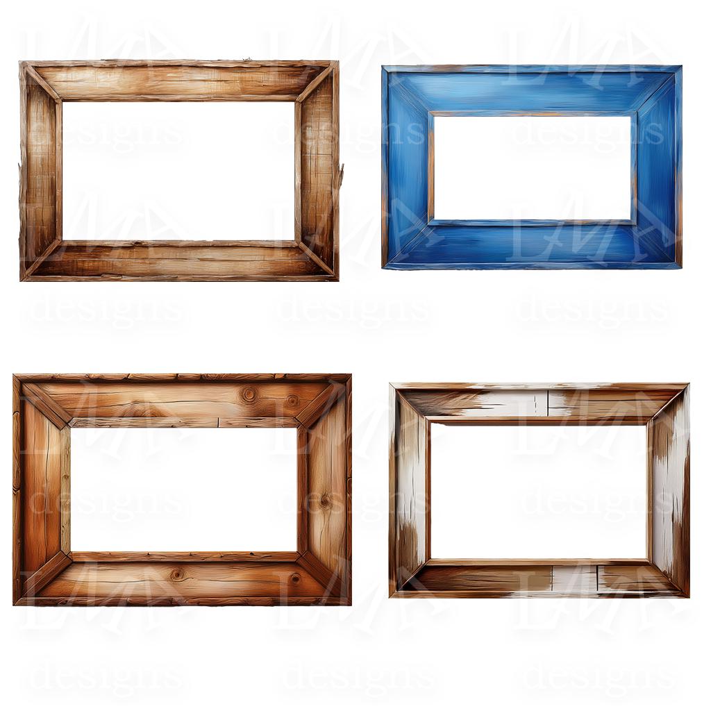 24 Simple Picture Frames – Set 1 - Clipart Images - Etsy