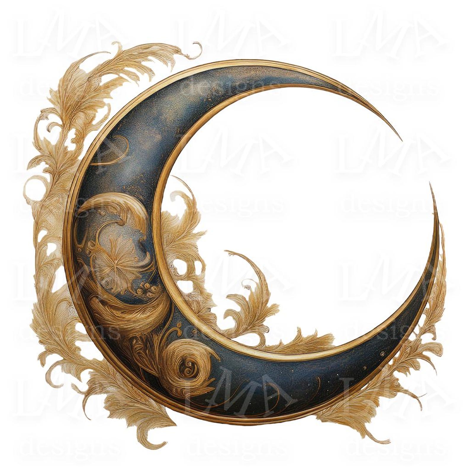 12 Victorian Symbols & Symbolism – Crescent Moon and Stars – Set 5 ...