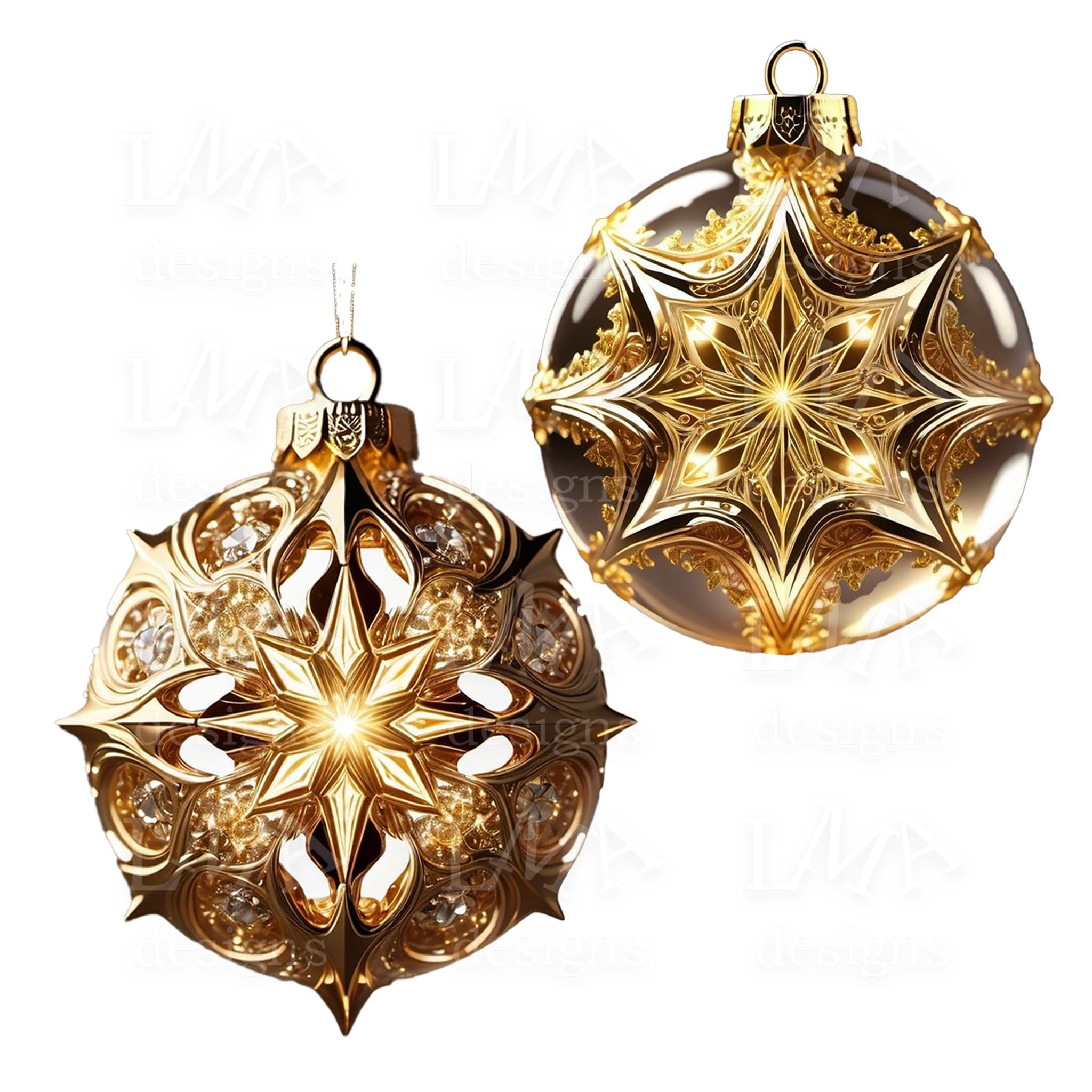 20 Christmas Tree Ornaments Clipart Images – Various Colors and Types ...